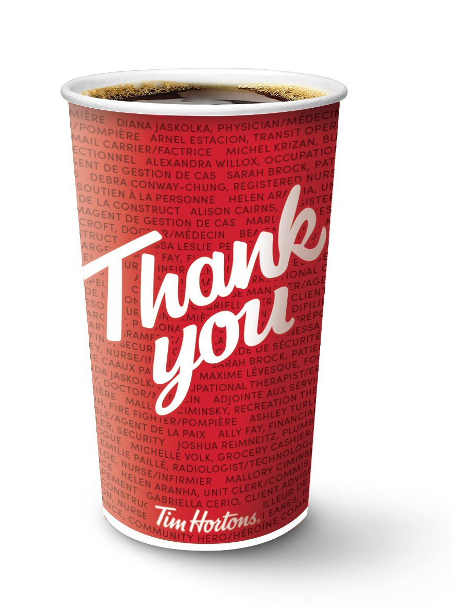 Tim Hortons delivers more help to frontline workers » Stimulant